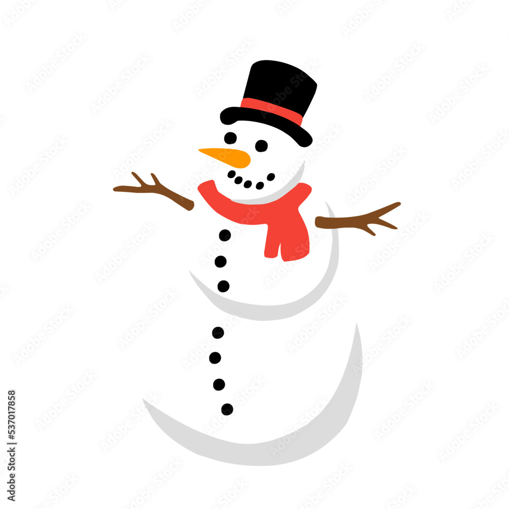 winter snowman Stock Vector | Adobe Stock