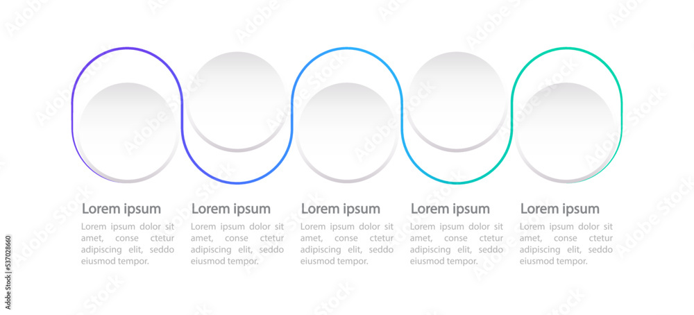 Minimal wave infographic chart design template. Neumorphic abstract ...