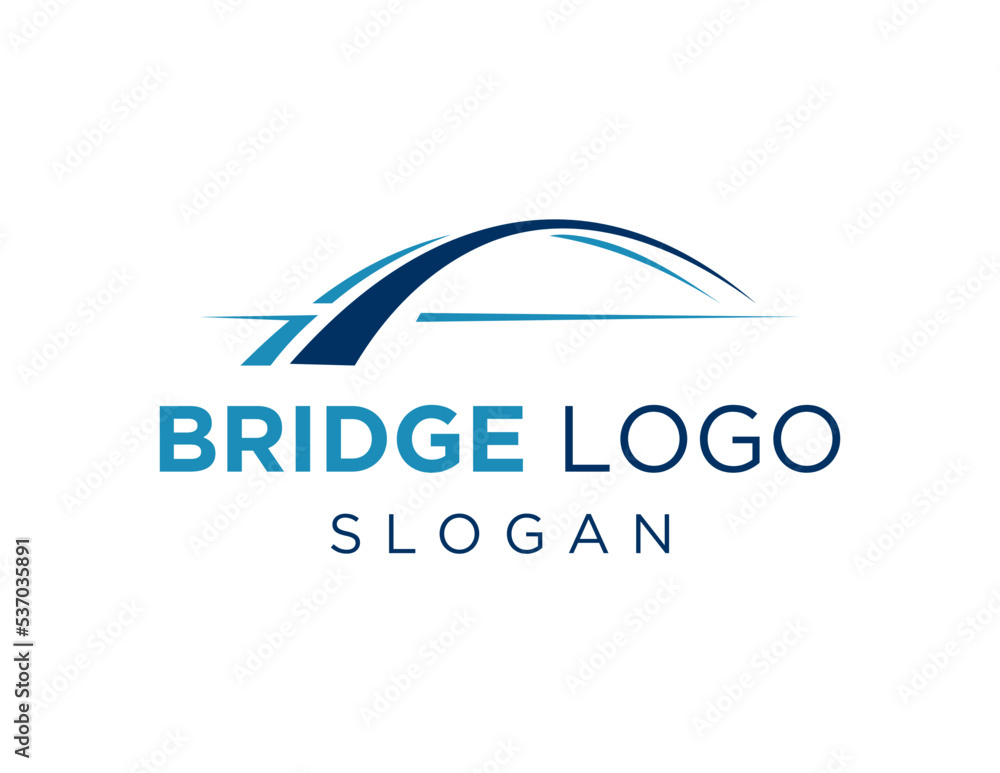 logo design about bridge on white background. created using the ...