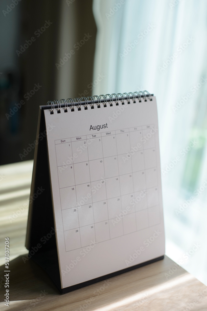 Calendar desk placed on business table. Desktop Calender for Planner to ...