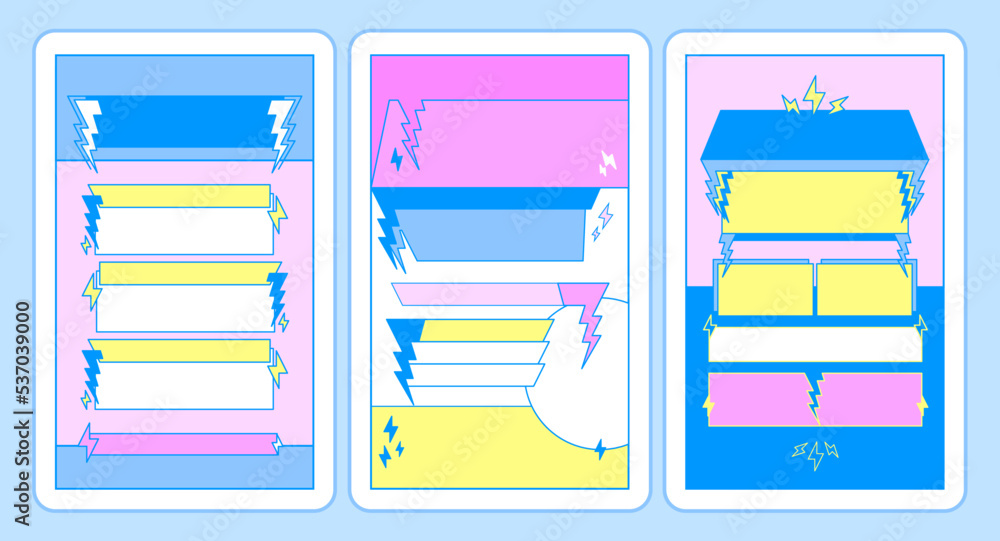 Lightning Bolt Cute concept for brochure, presentation, card, flyer ...