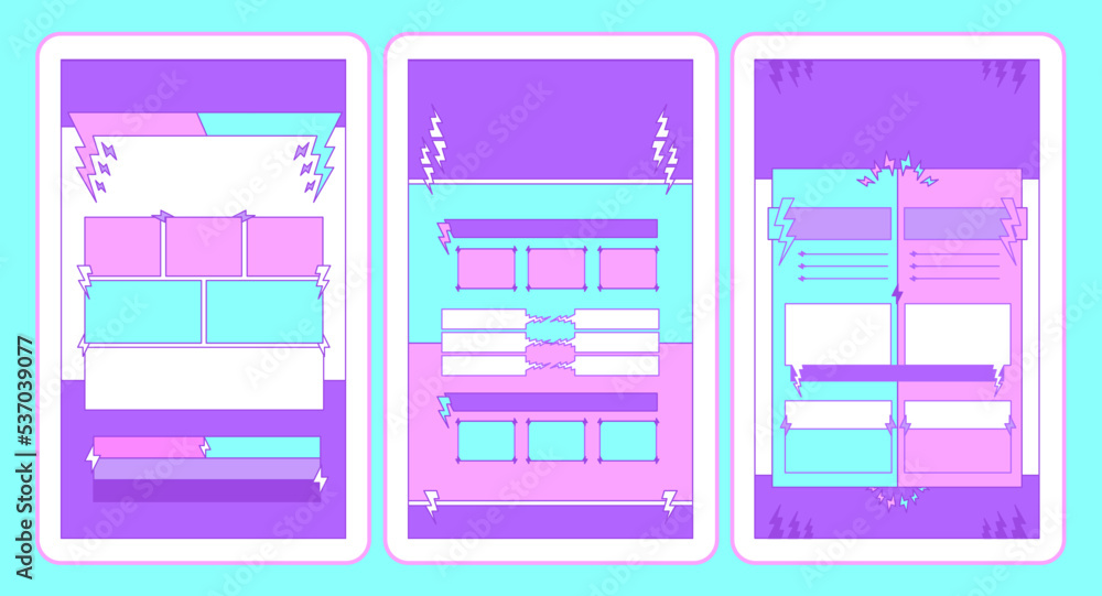 Lightning Bolt Cute concept for multiple aplications: brochure ...