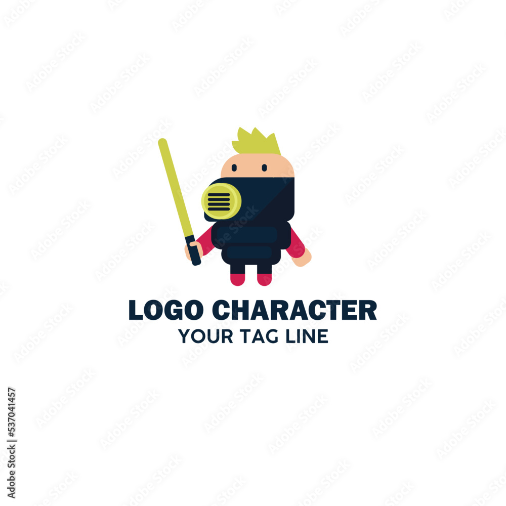 logo game character design for kids Stock Vector | Adobe Stock