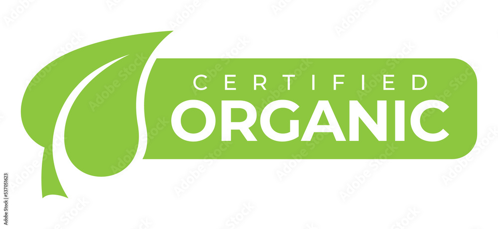 Certified organic badge PNG image. Stock Illustration | Adobe Stock
