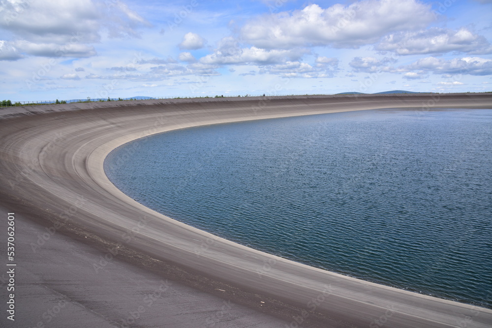 Dlouhe Strane Hydro Power Plant, upper reservoir, pumped storage plant ...