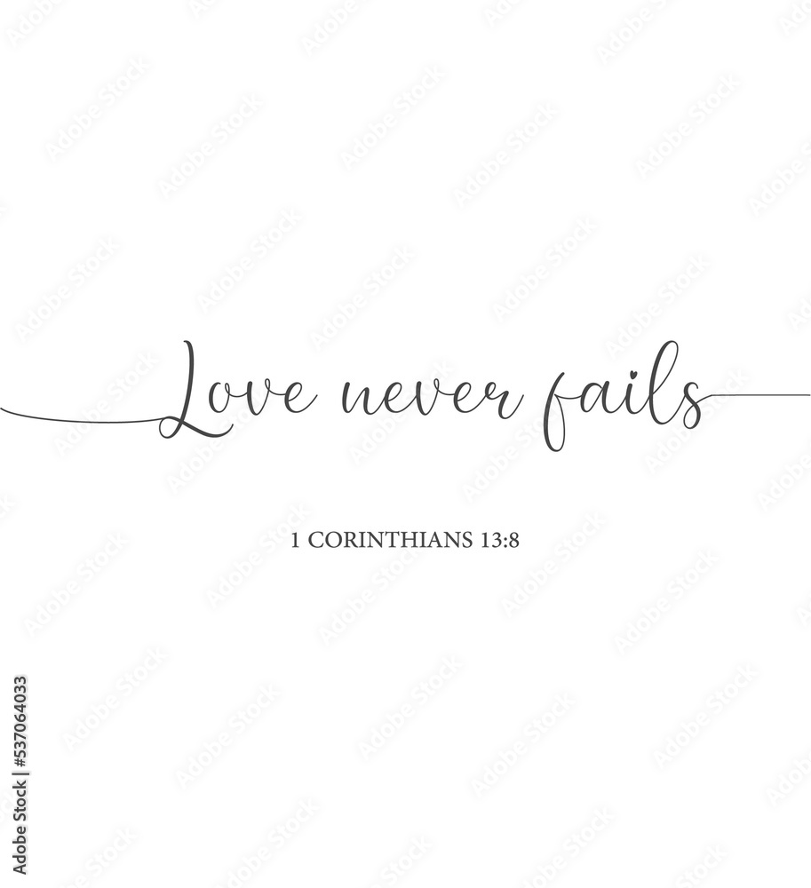 Love Bible Verse PNG, Love quote PNG, Love never fails Stock ...