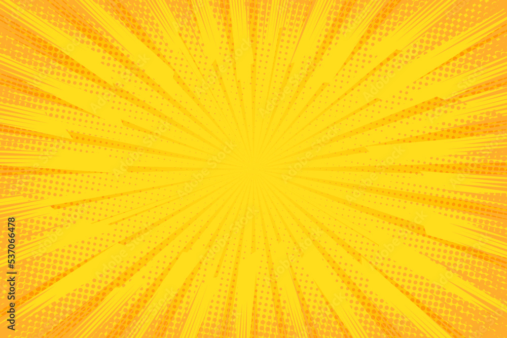 Comic background. Pop art texture. Starburst cartoon style. Anime ...