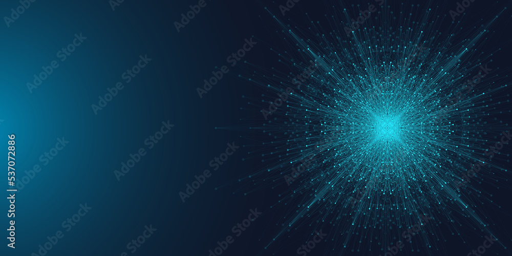 Quantum computer technology banner design template concept ...