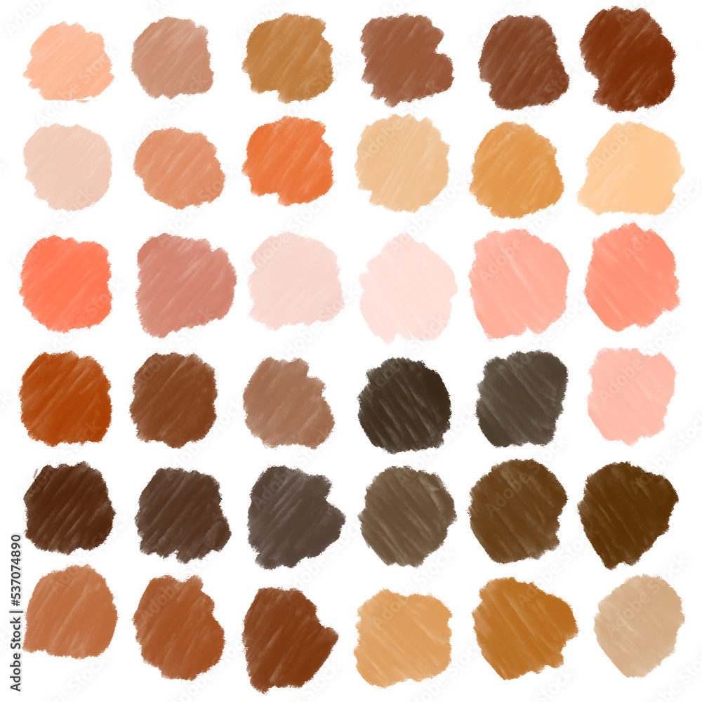 Colección nude armonías de color piel, diversidad. Manchas para diseño ...