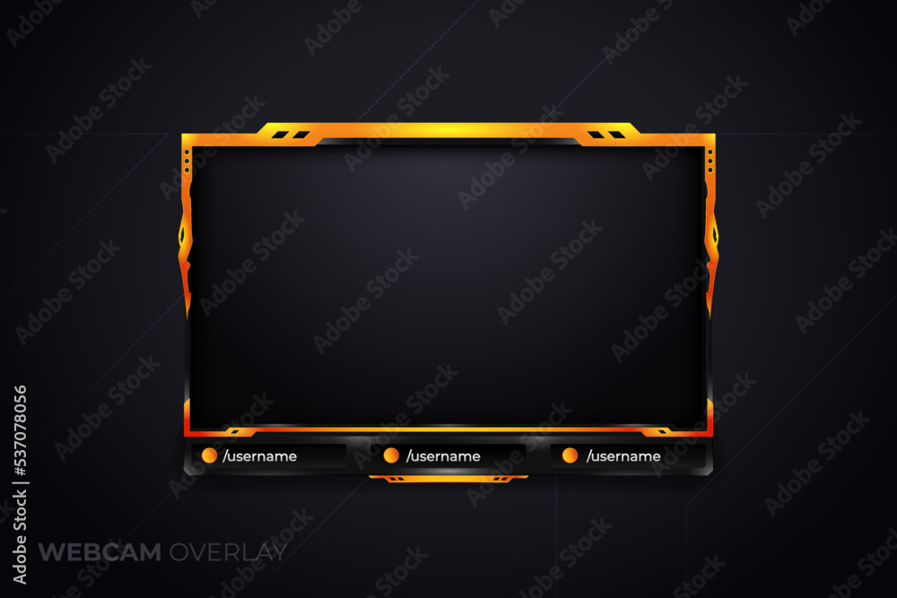 Twitch facecam and webcam stream overlay, live stream overlay border ...