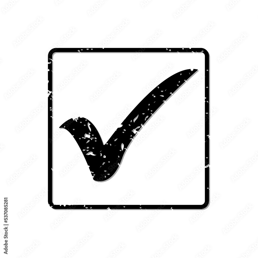 Check list button icon. Check mark in box sign. Stock Illustration ...