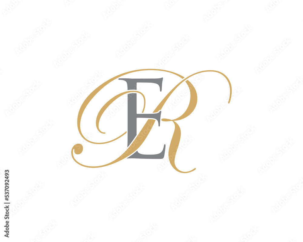 Letter E and R Logo Icon 001 Stock Vector | Adobe Stock