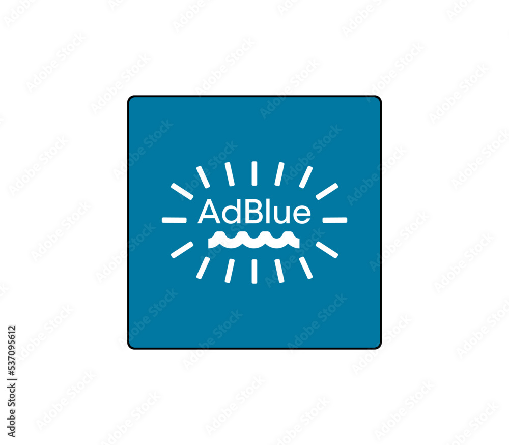 Vetor de Adblue button icon of the vehicle. Adblue insertion line ...