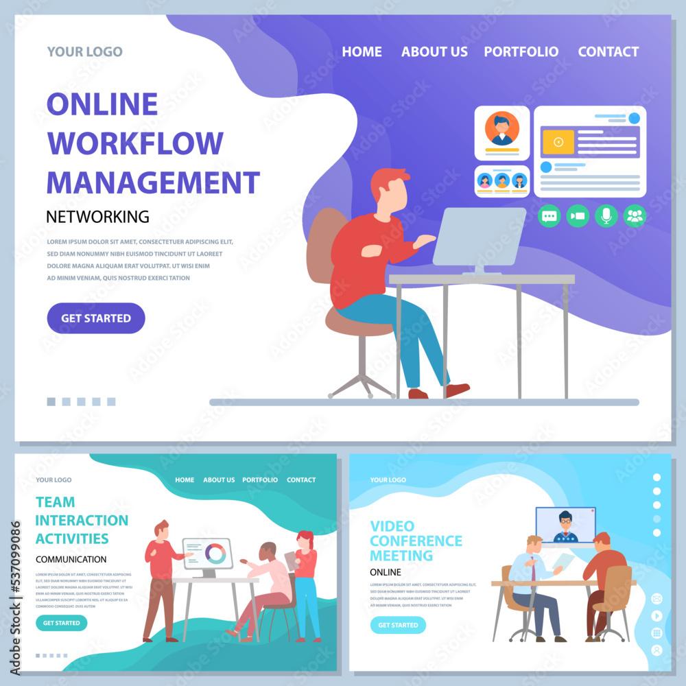 Online workflow management, team interaction activities and video ...