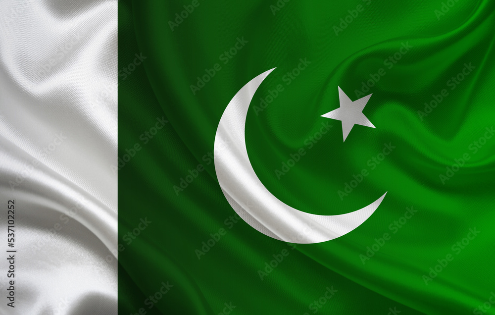 National Flag of Pakistan. Pakistan Flag waving. Stock Illustration ...