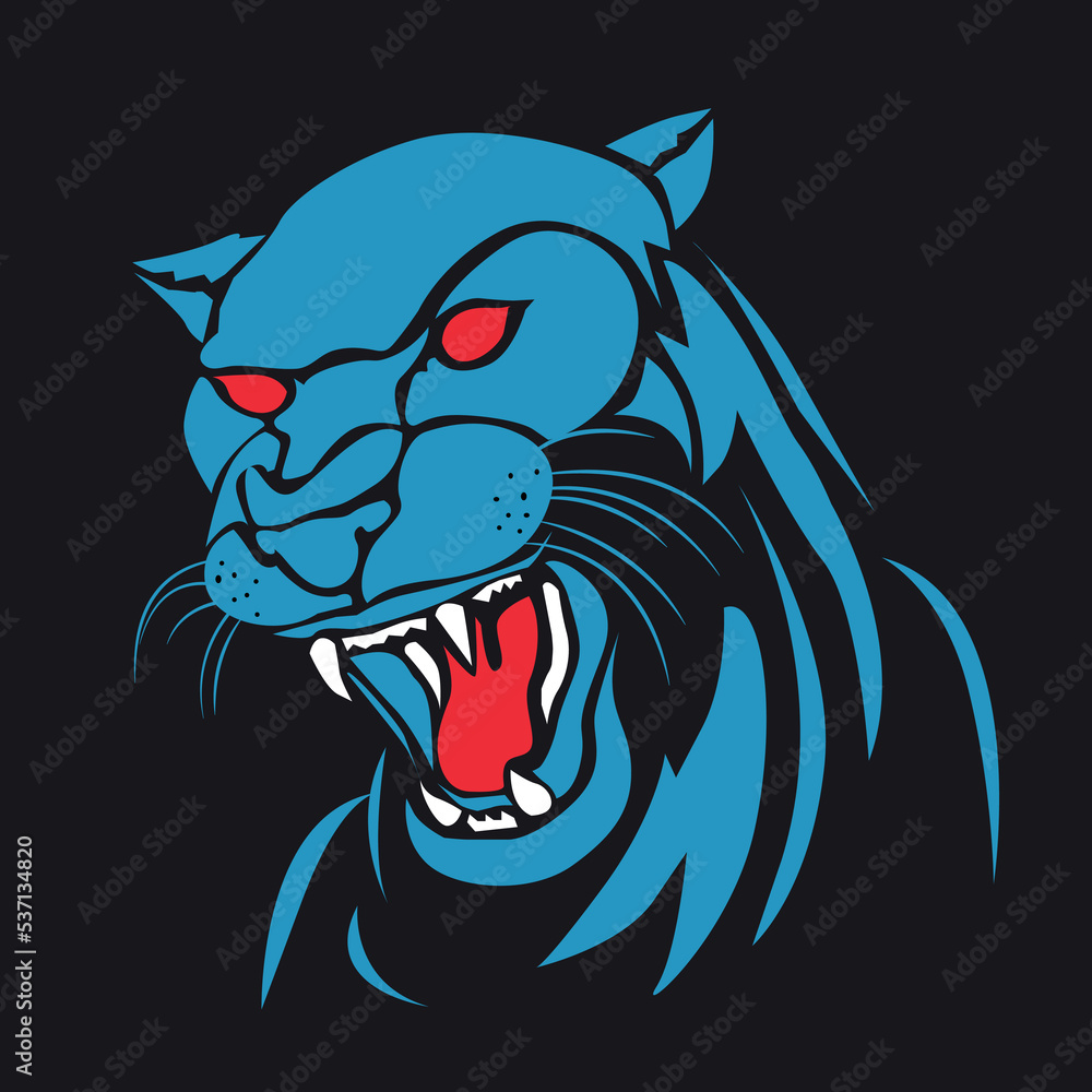 Panther illustration. panther logo ,art, icon , symbol, panther line ...
