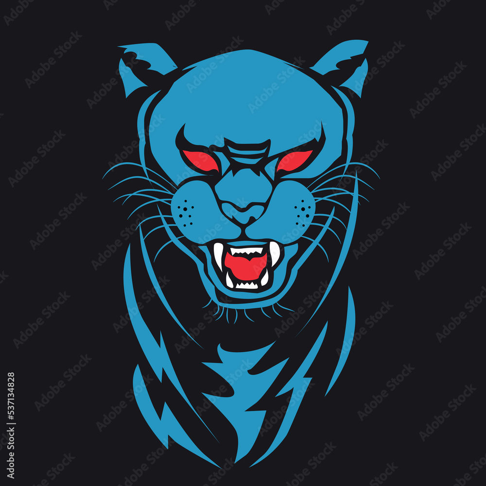 Panther illustration. panther logo ,art, icon , symbol, panther line ...