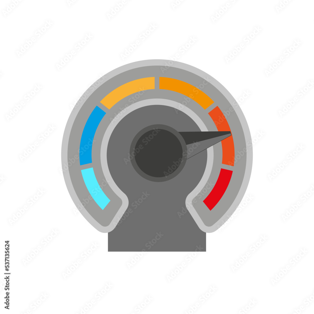 Speedometer in flat style. High speed. Progress bar. Speed dial ...