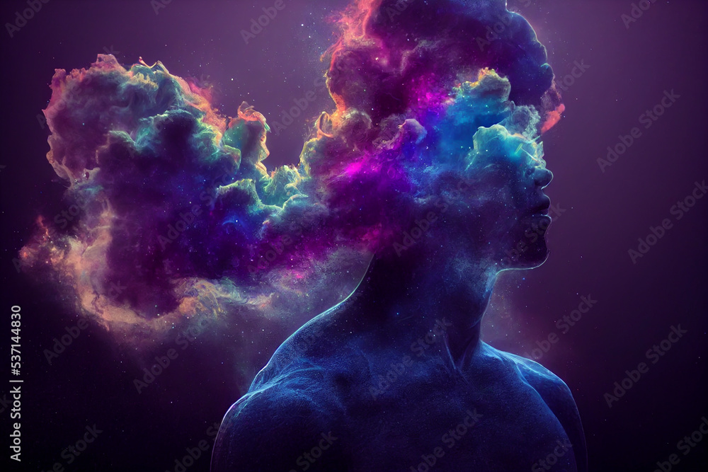 The combination of humans and galaxies illustrates that humans have a ...