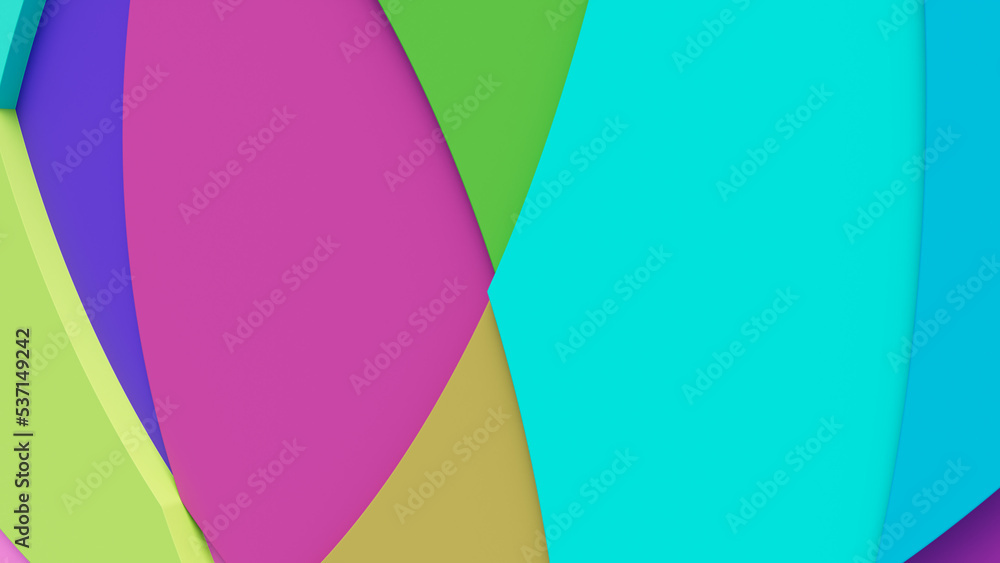 Multicolored, Tech Background with a Geometric 3D Structure. Bright ...