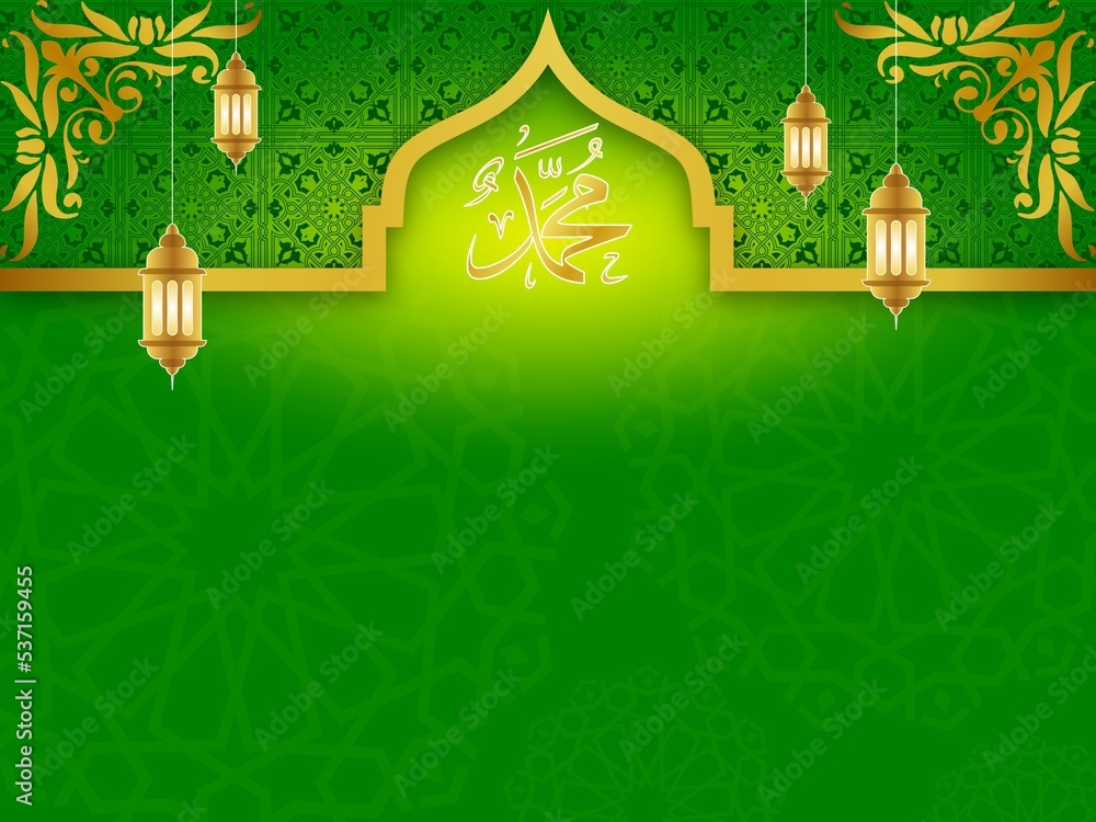 green gold islamic background jpg Stock Illustration | Adobe Stock