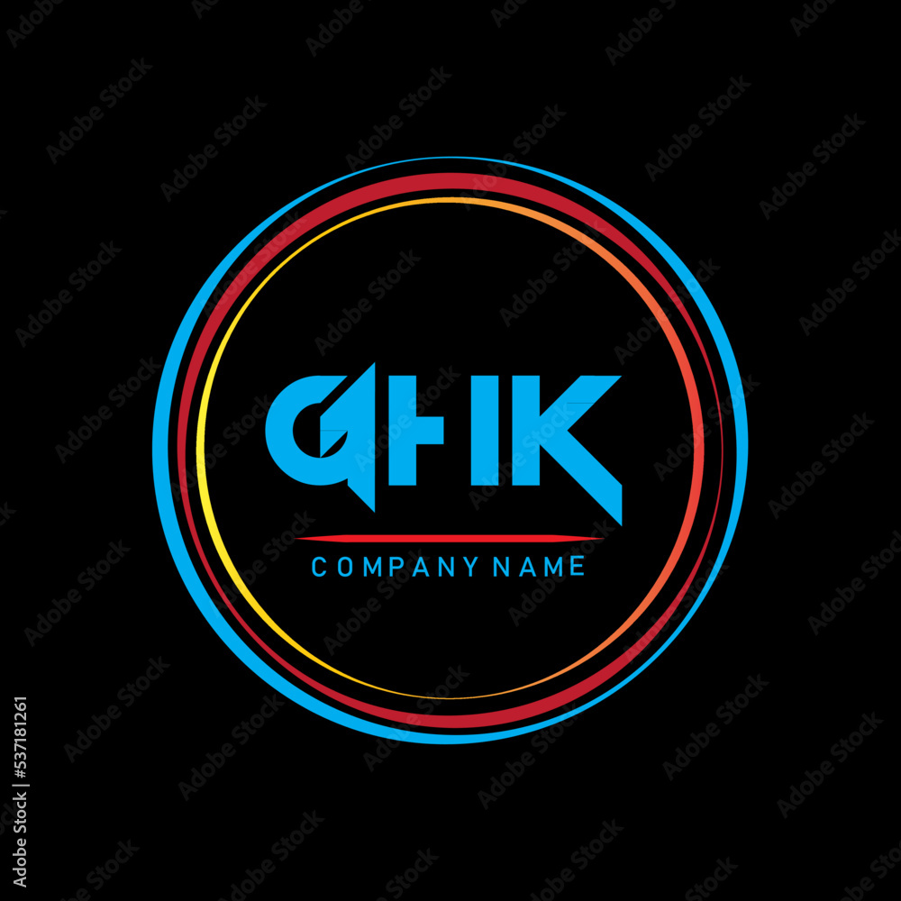 G H K letter .GHK simple logo for company .letter monogram logo design ...