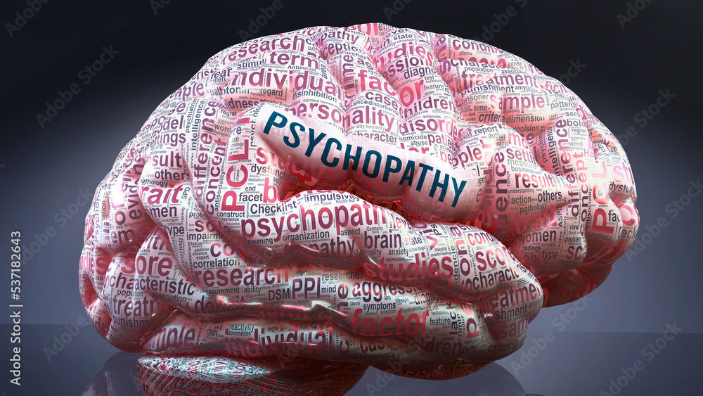 Psychopathy in human brain, hundreds of crucial terms related to ...