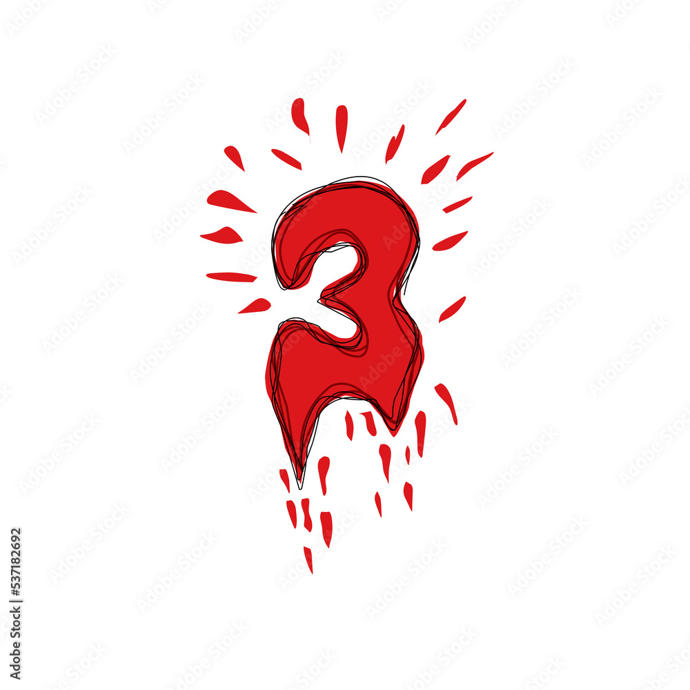 Paper number 3 letters. Realistic 3D multi layer papercut effect on ...