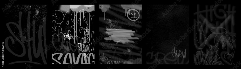 Overlay texture in street art graffiti style for posters, flyers ...