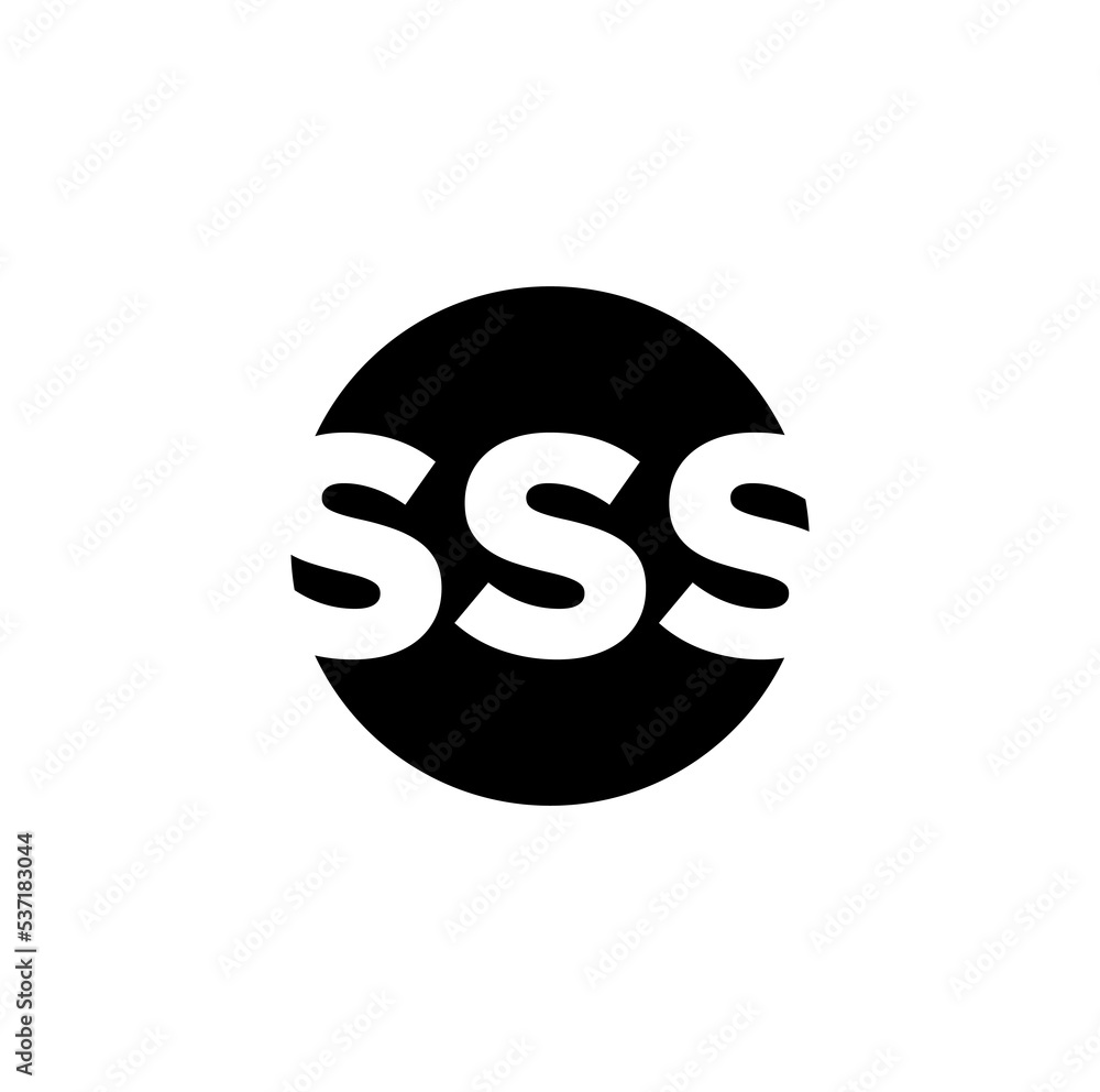 SSS letters vector icon. SSS monogram. Stock Illustration | Adobe Stock