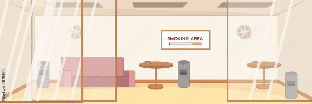 Cute and nice design of Smoking Area with furniture and interior ...