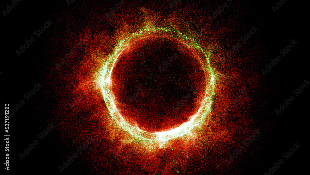 3D rendering cosmic energy strings. Energy flows in the form of thin ...