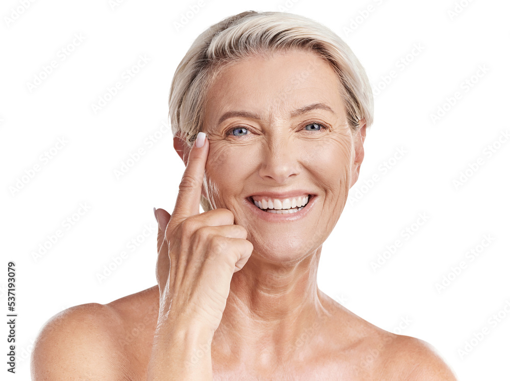Portrait Of A Happy Smiling Mature Caucasian Woman Looking Positive And