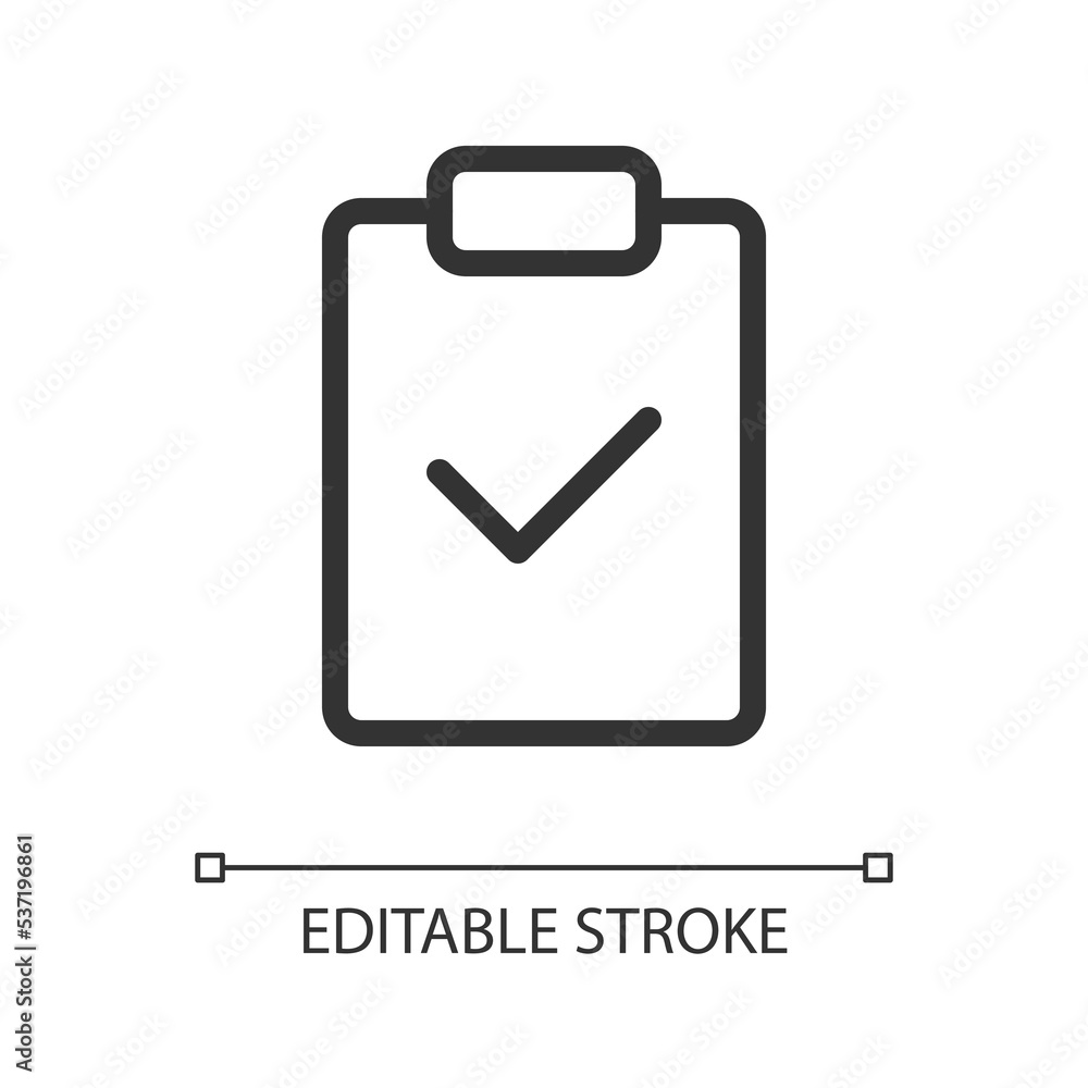 Vektorová grafika „Completed task pixel perfect linear ui icon. Reach ...