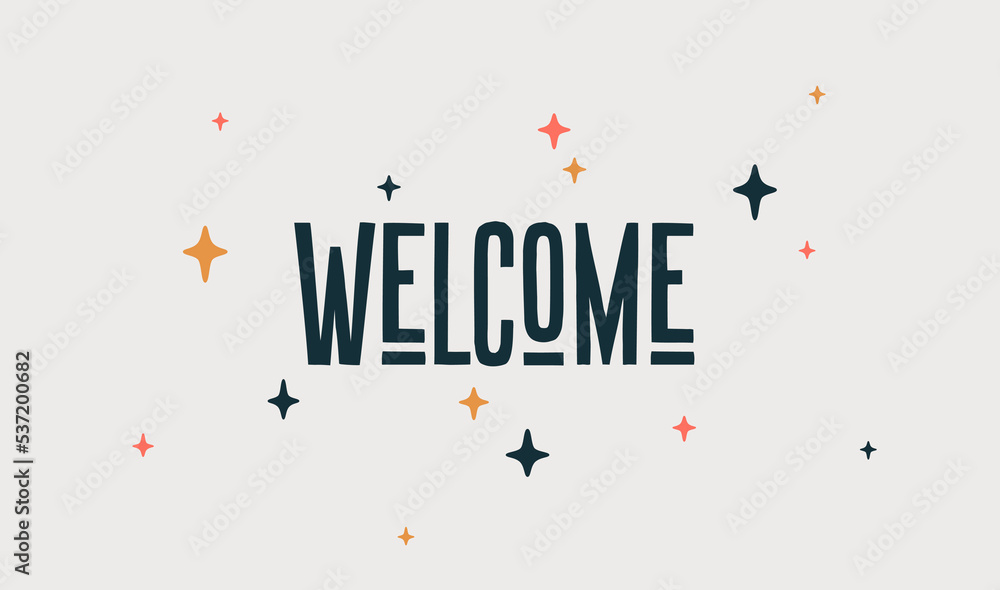 Hello. Poster with hand drawn lettering Hello. Hand drawn vintage ...