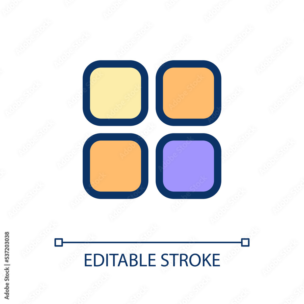 Mobile app menu pixel perfect RGB color ui icon. Element of phone ...