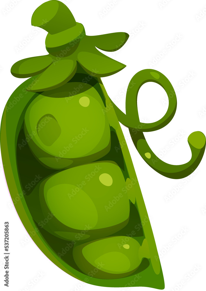 Cartoon peas Stock Illustration | Adobe Stock