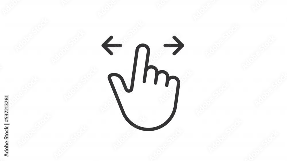 Animated horizontal move linear icon. Scrolling left and right ... Animated horizontal move linear icon. Scrolling left and right ...