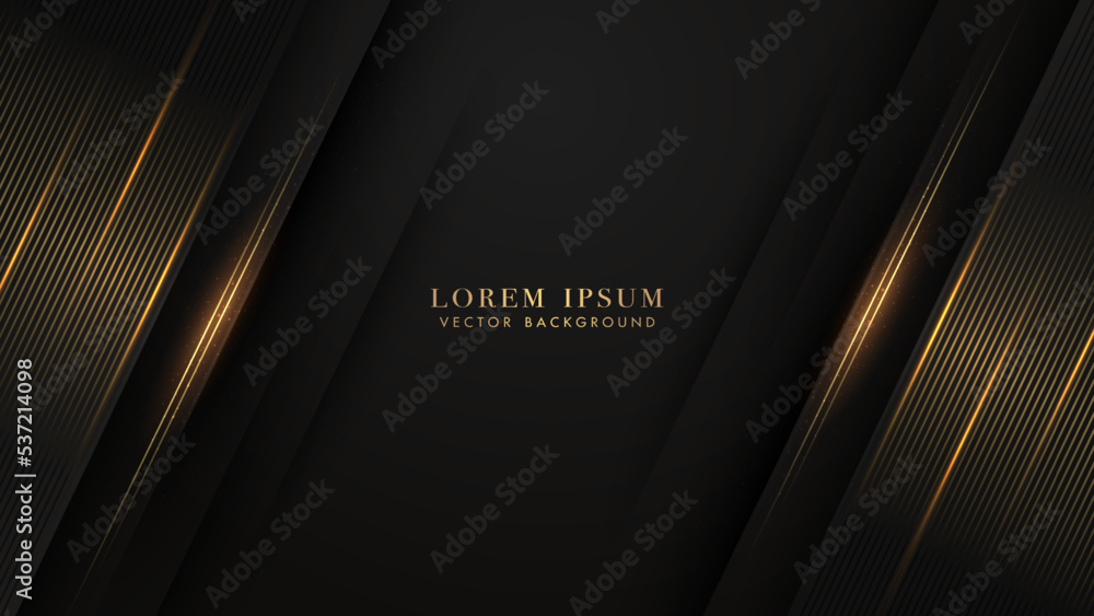 Abstract diagonal line gold stripe with glitter light effect decoration ...
