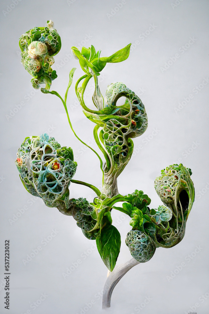 hybrid alien plant Stock Illustration | Adobe Stock