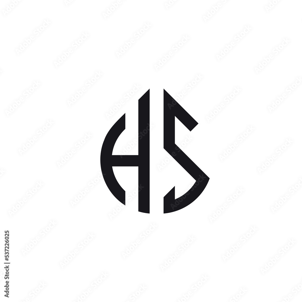 SH, HS Alphabets Letters Logo Monogram Stock Vector | Adobe Stock