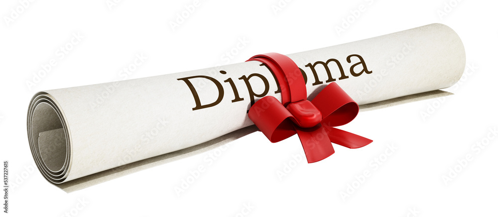 Diploma on transparent background Stock Illustration | Adobe Stock