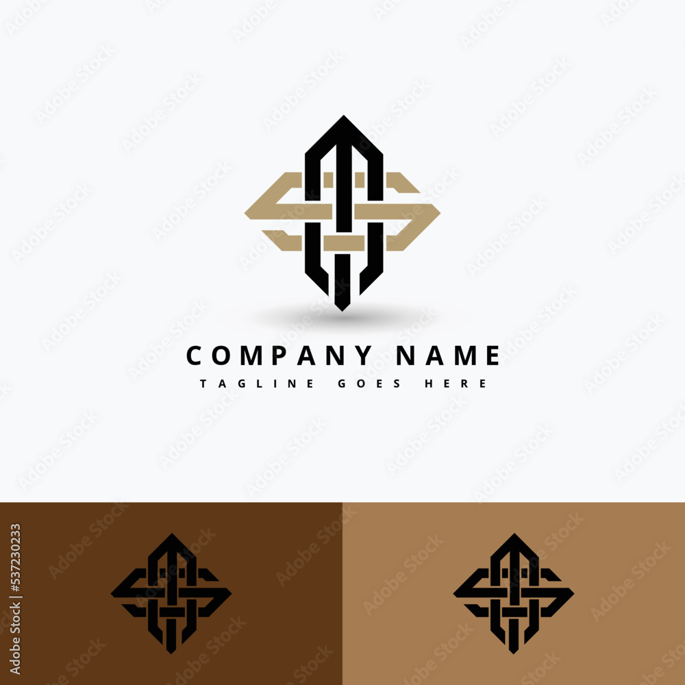 Letter S M Monogram Icon Logo Design Template. Creative Initial S M ...