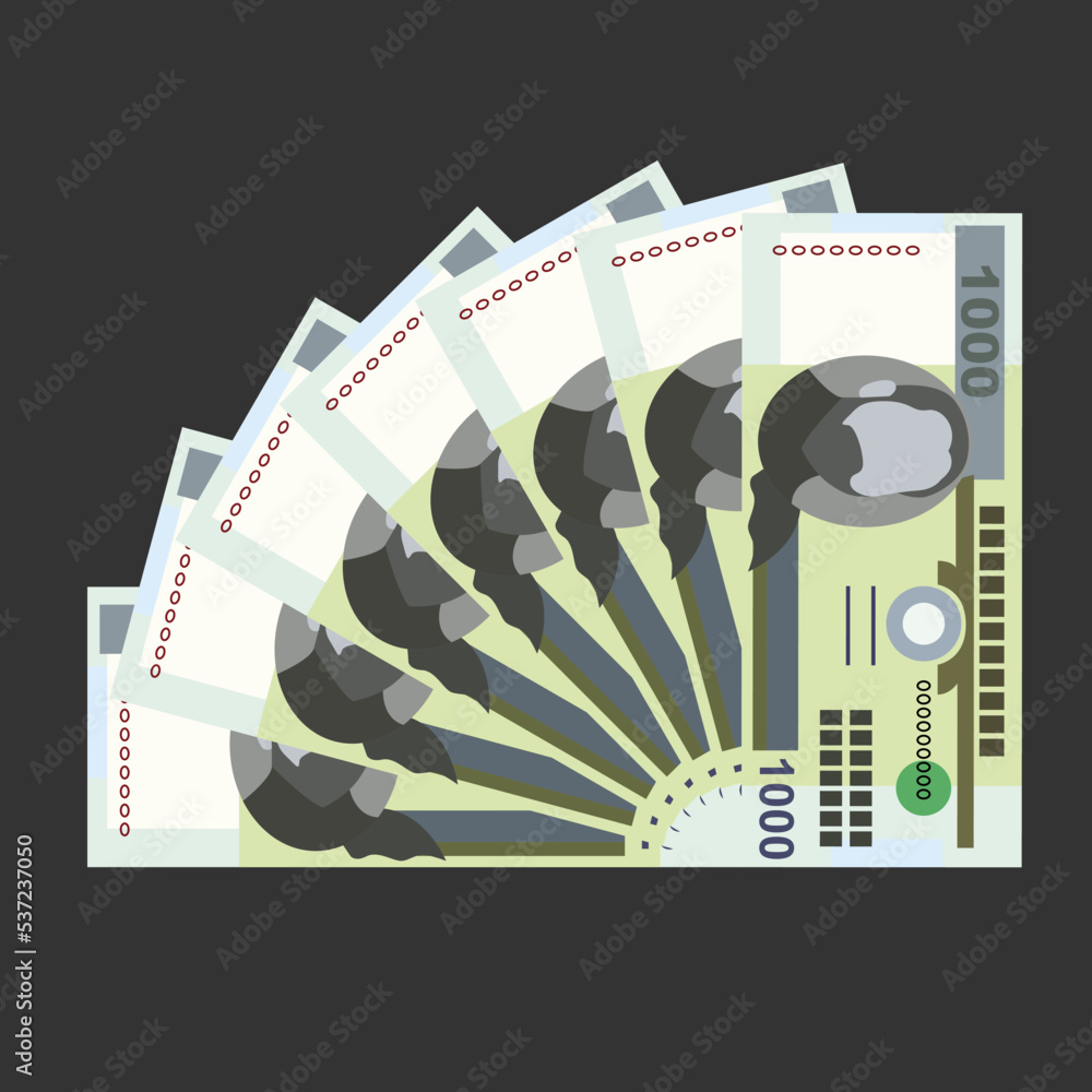 Mozambique Metical Vector Illustration. Mozambican money set bundle ...