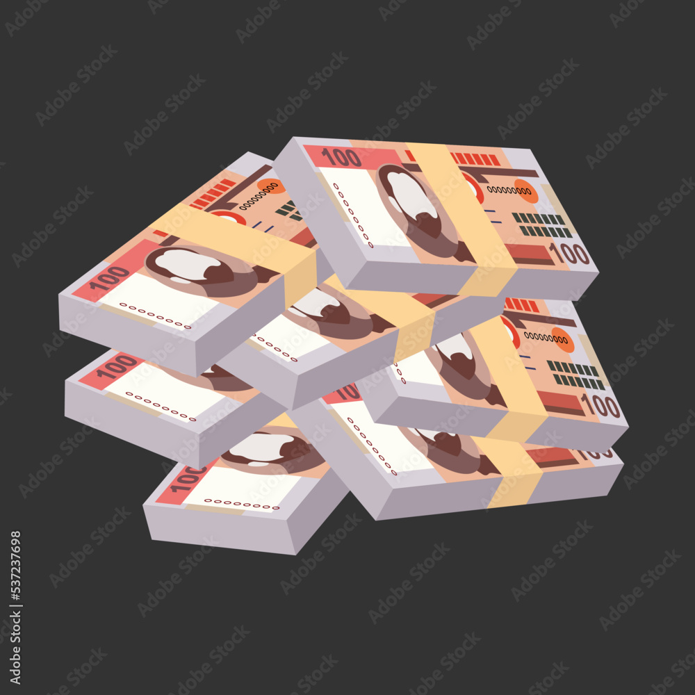 Mozambique Metical Vector Illustration. Mozambican money set bundle ...