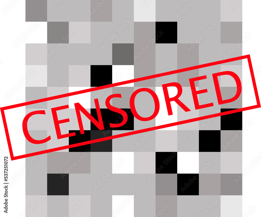 Pixel censored signs. Censor bar concept. Censorship rectangle. Stock ...
