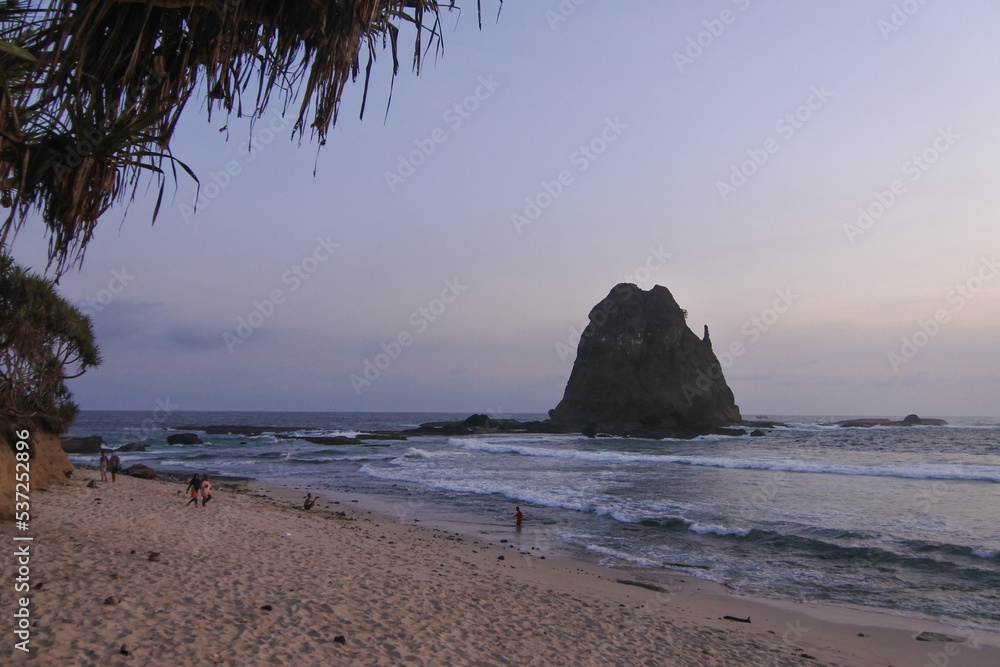 Beautiful landscape around Papuma beach in Jember, East Java, Indonesia ...