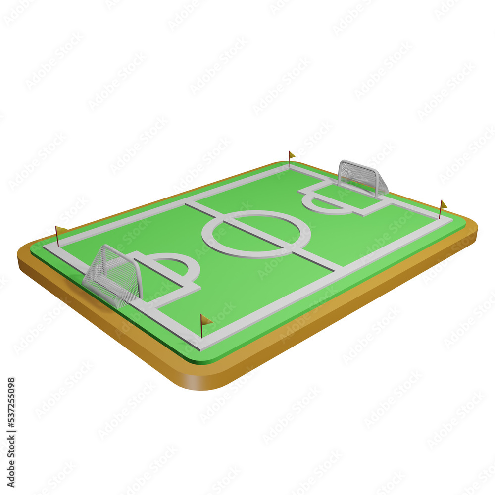 3d icon football field stadium Stock Illustration | Adobe Stock