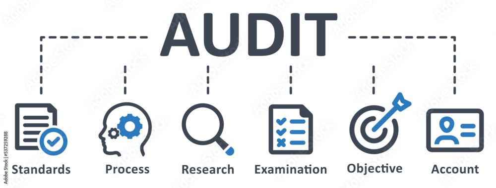 Audit icon - vector illustration . audit, standard, research, process ...