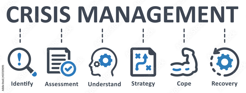 Crisis Management icon - vector illustration . crisis, management ...